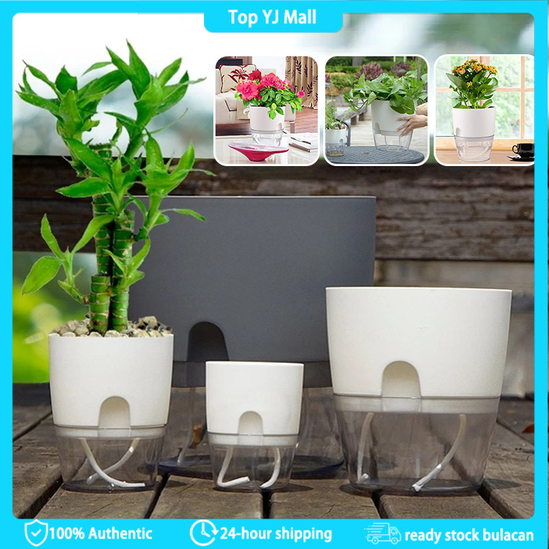 Automatic Watering Pot Indoor Outdoor Flower Pots For Plants Modern ...