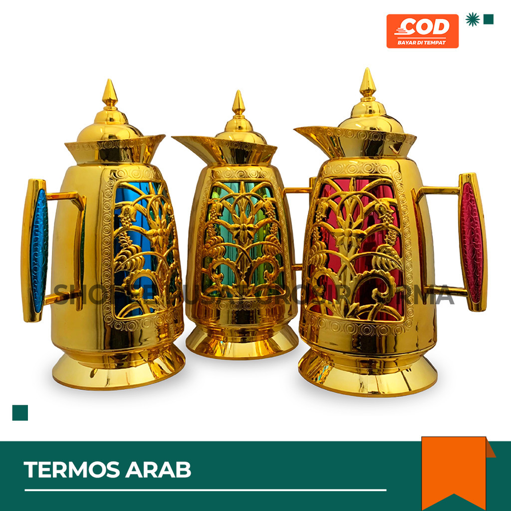 TERMOS Gold ARABIC THERMOSES ARABIC KETTLE 1L VACUUM FLASK BY HAJI ...