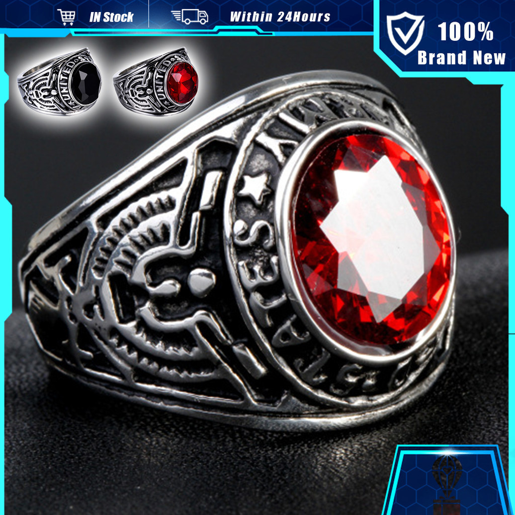 Army Ring for Men Military Rings Original for Men Multicolor Gemstone ...