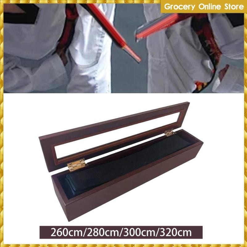 [Wishshopelxl] Karate Belt Display Box Taekwondo Belt Storage with Belt ...