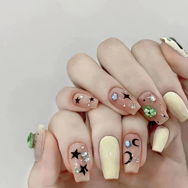 Love Fake Nail Suits with Glue Xingyue Burst Short Ballet Nails Cute ...