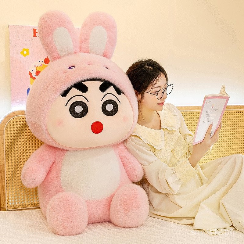 Cute Crayon Shin-chan Plush Toy Transforming Big Doll Bear Bee Kuromi ...