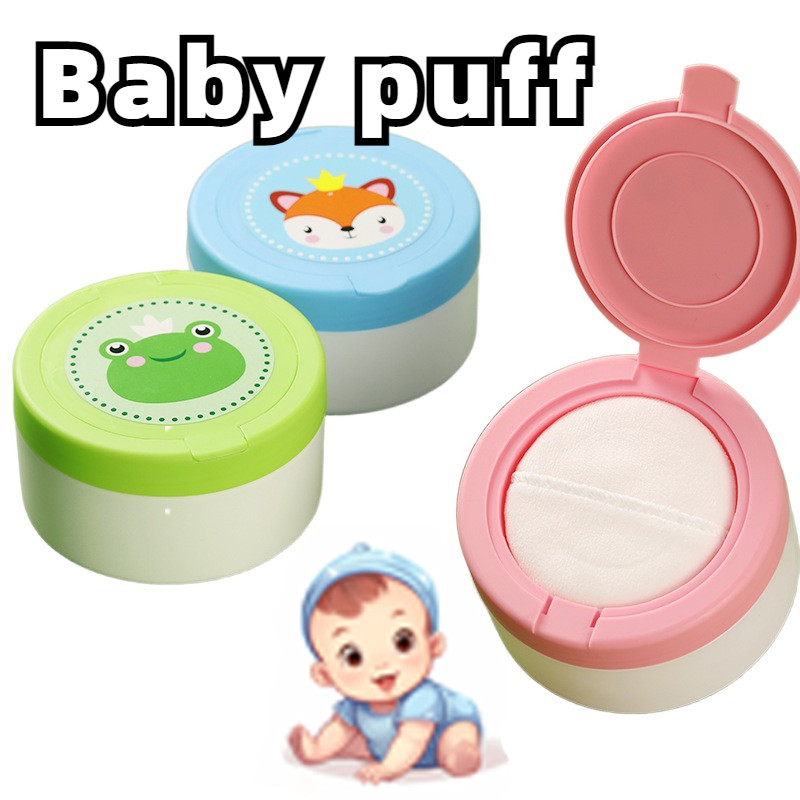 Happily Babies Powder Puff for Baby Newborn Powder Puff Box With Puff ...