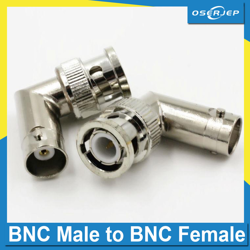 1PC Adapter Connector BNC Male to BNC Female In Series Right Angle ...
