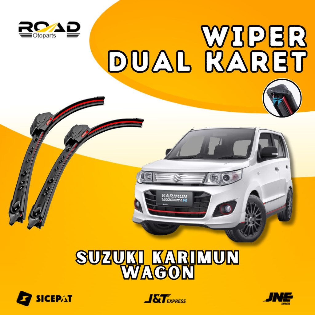 SUZUKI Dual Blade Wiper Karimun Wagon R 2-Layer Frameless Rubber Wiper ...