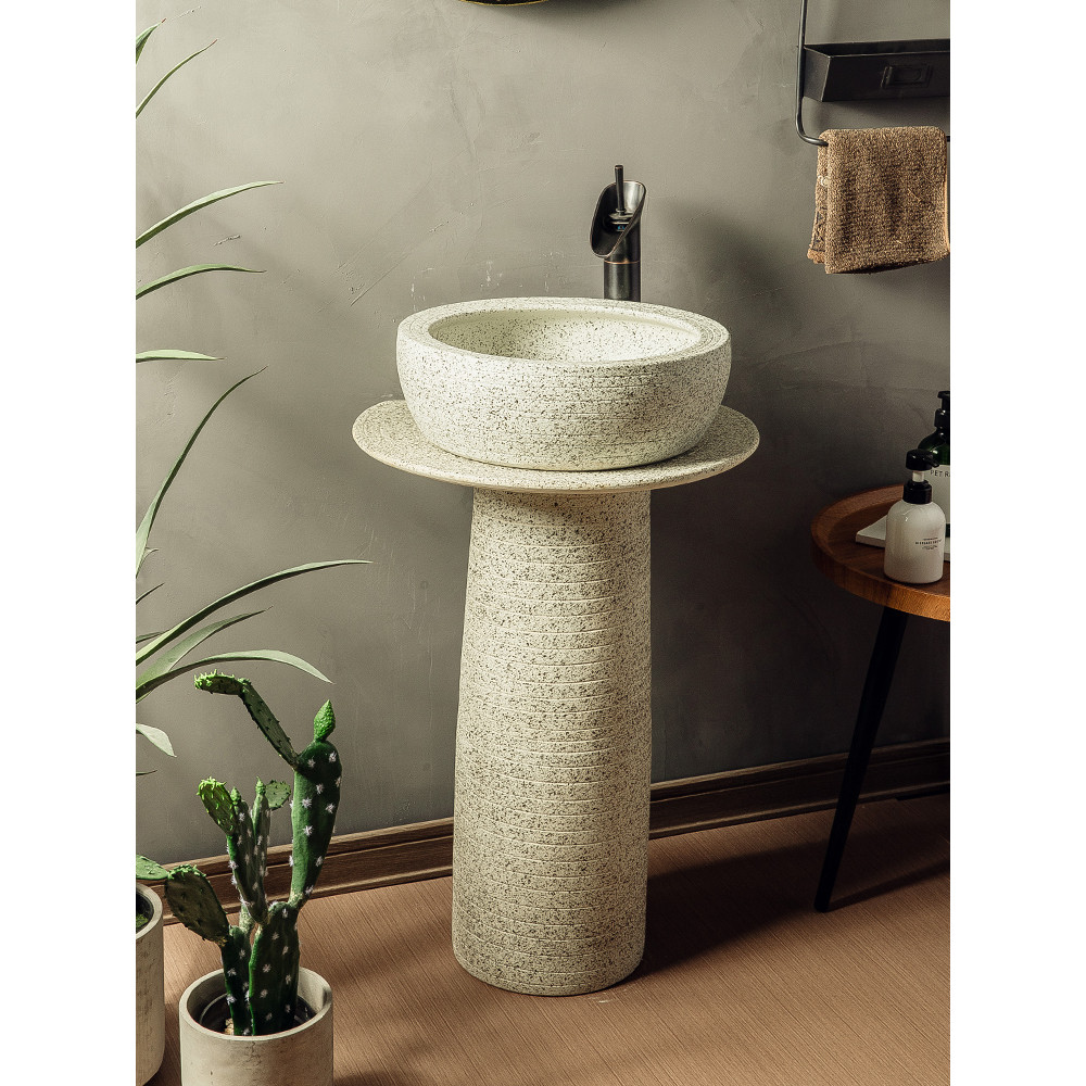 Outdoor Wash Basin Courtyard Villa Integrated Basin Balcony Ceramic ...