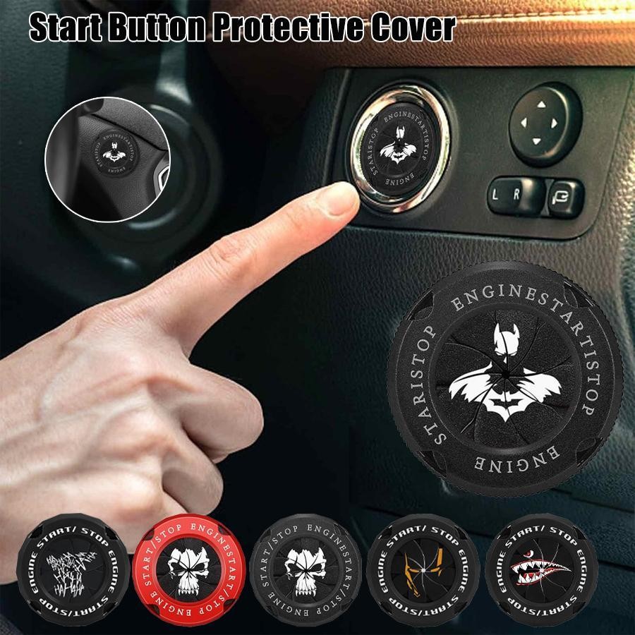 Car Ignition Switch Ring Cover with Rotation Protection Bat Pattern ...