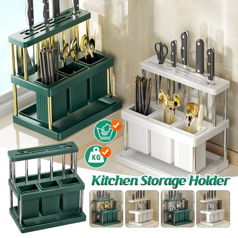 Kitchen Rack Cutlery Chopstick Fork Drainer Holder Knife Spoon Rack ...