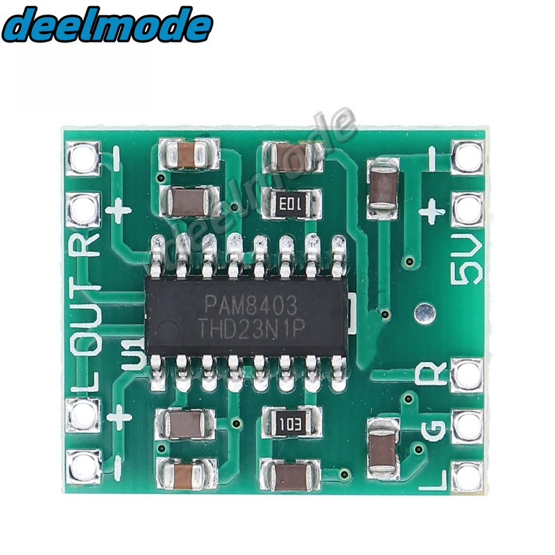 PAM8403 Super mini digital amplifier board 2 * 3W Class D digital amplifier board efficient 2.5 ...