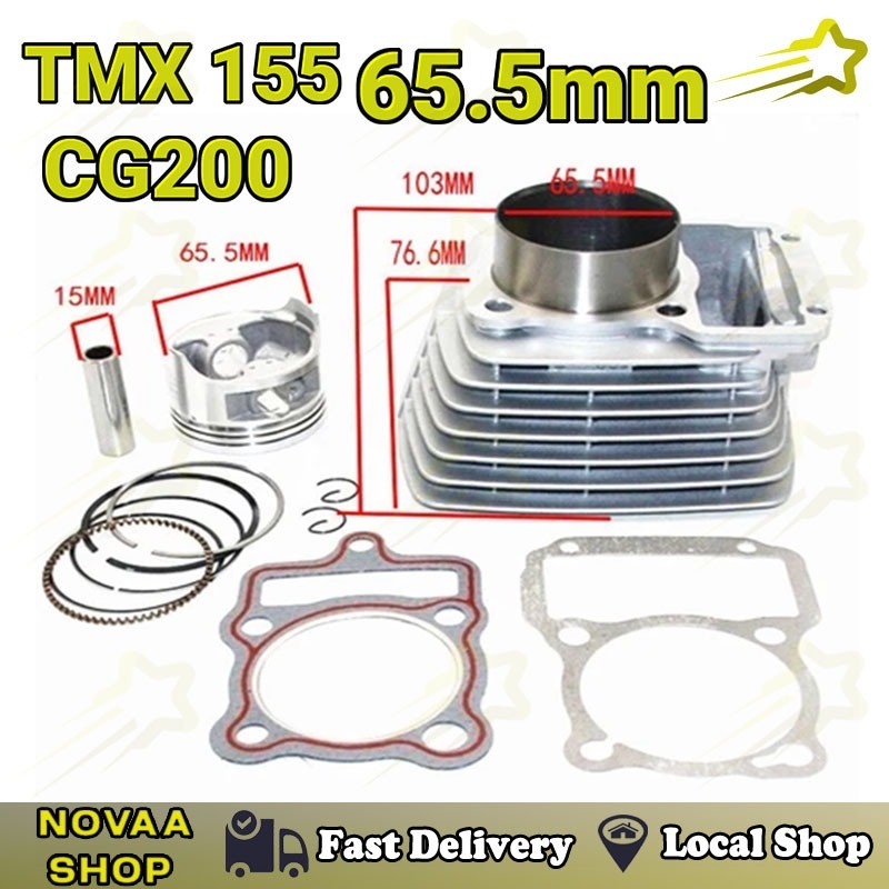 65.5MM Big Bore Motorcycle Cylinder Piston Top Engine Parts Kits Set ...