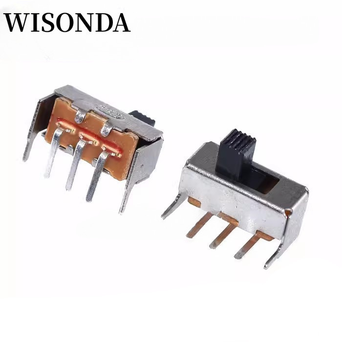 SS12F23 SS12F23VG4 0.5A 50V Toggle Switch 3PIN 1P2T 90 Degree Curved Needle Slide Switch Handle ...