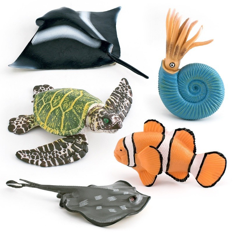 Simulation Sea Animal Model Ornaments Batfish Big Green Turtle ...