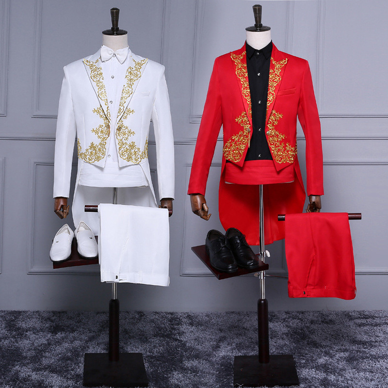 Performance Costume Men's Tuxedo Stage Magic Performance Chorus Host ...