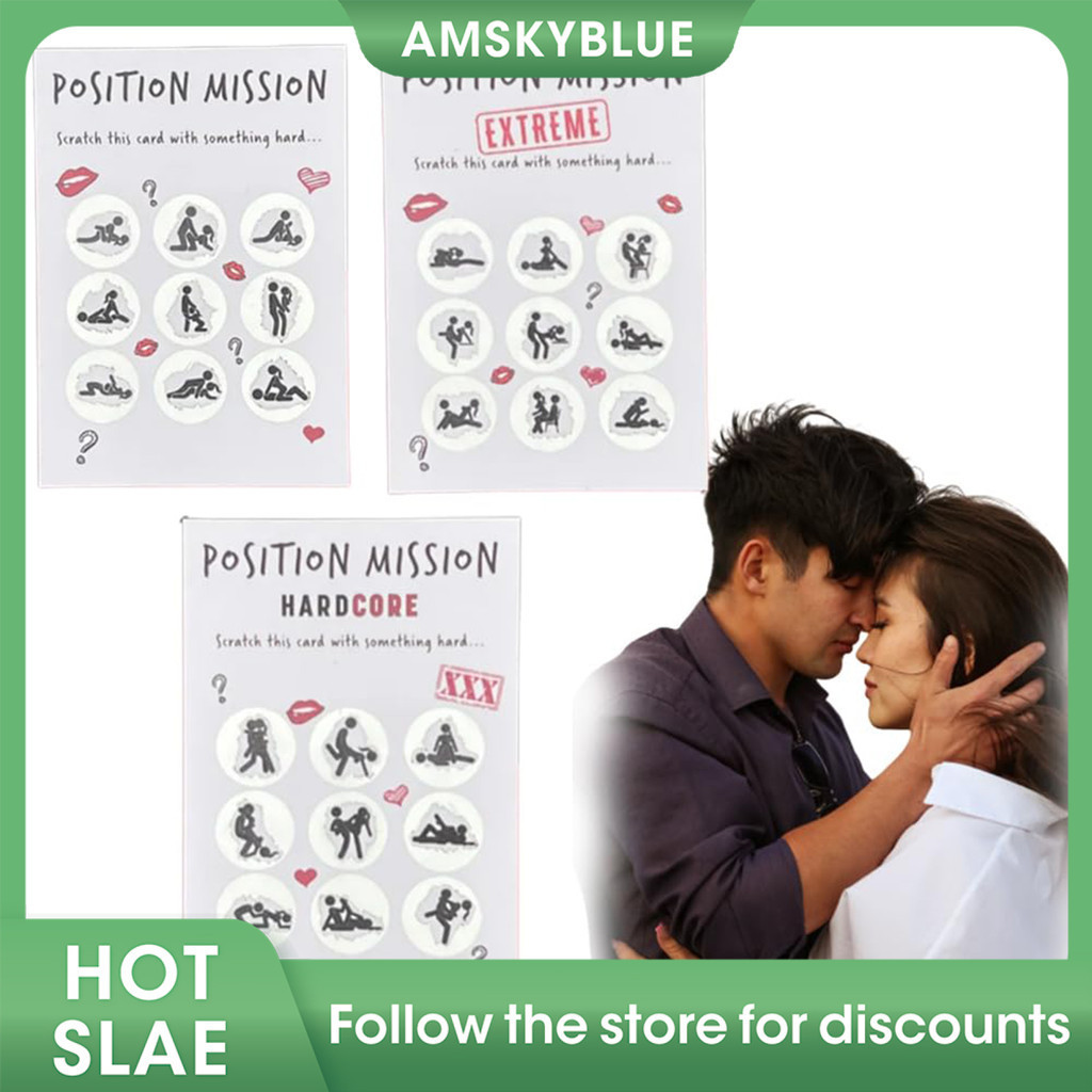 AMH-1Pc/3Pcs Scratch Card Naughty Sex Position Scratching Card Anniversary Holiday Romantic Date ...