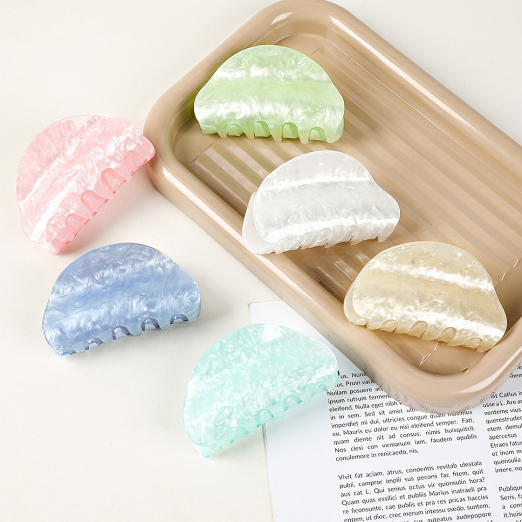 JOJO COCO Korean Style Jelly Streamer Acrylic Hair Clip Feminine ...
