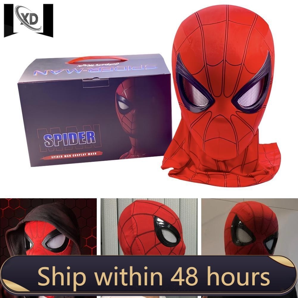 Spider Man Eye Blinking Mask Superhero Chin Control Costume Movable ...