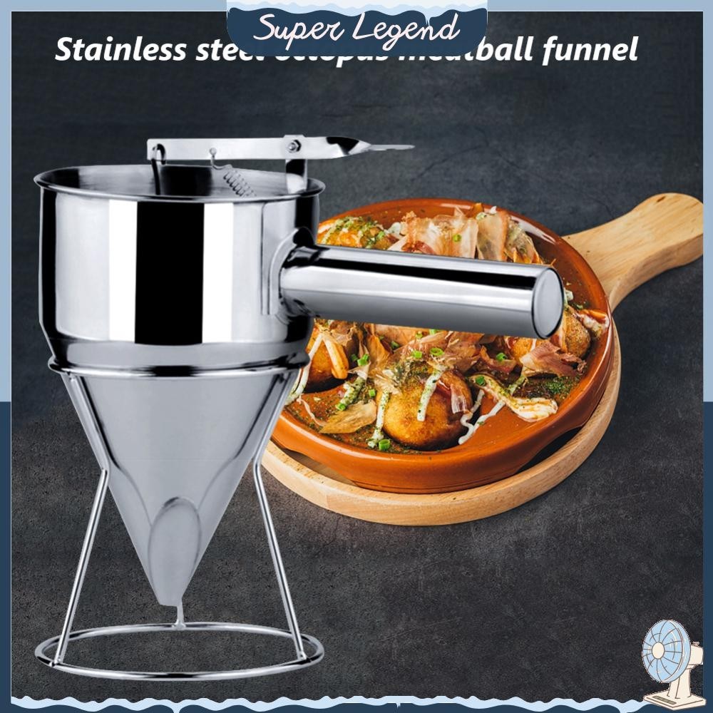 SuperLegend Stainless Steel Batter Funnel Octopus Ball Funnel for ...