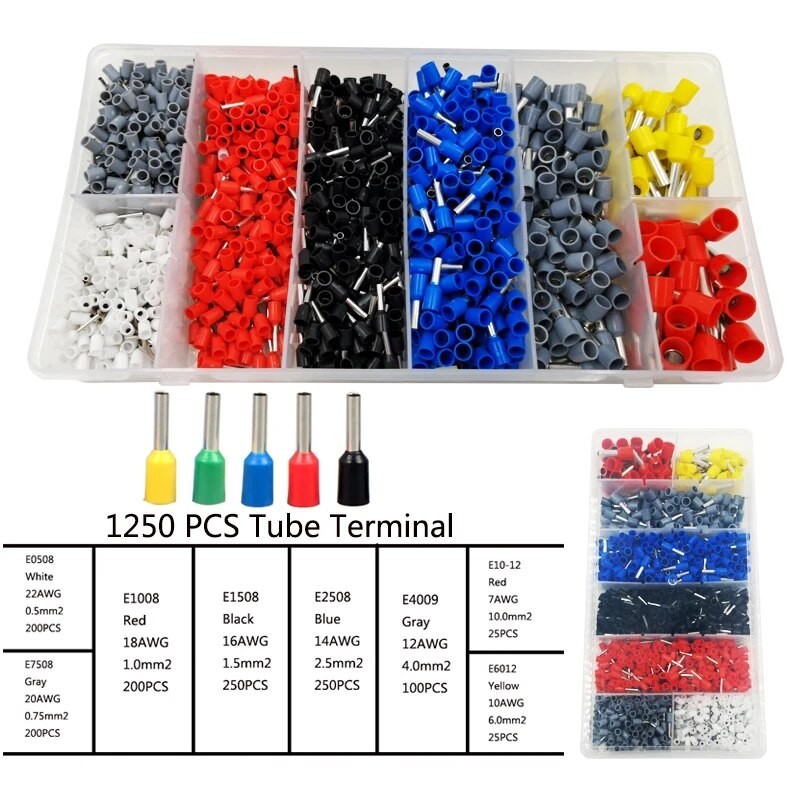 24 hours delivery 1250 PCS Wire Connector Electrical Terminals For ...
