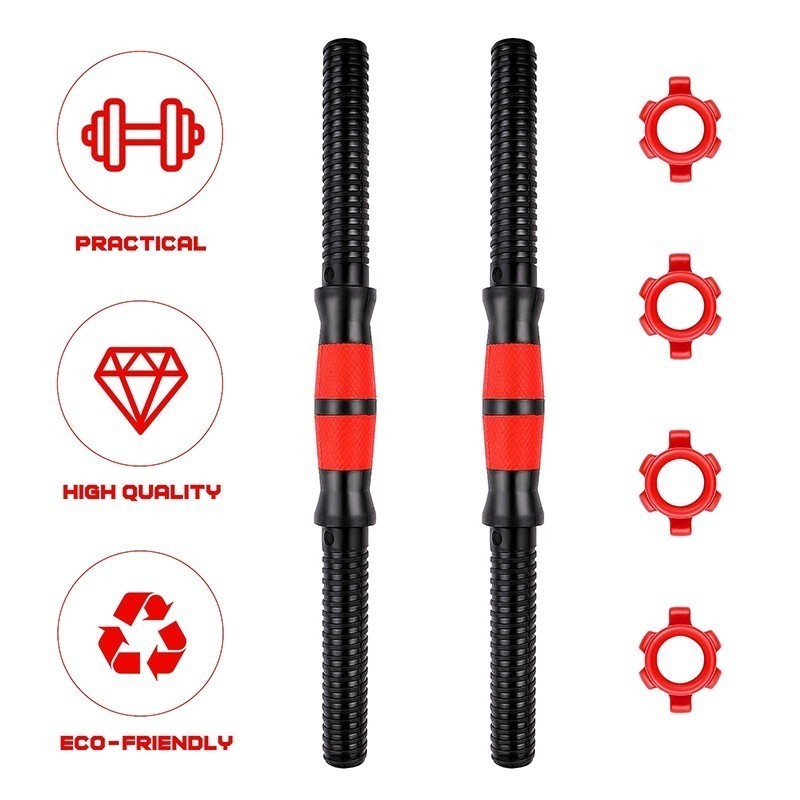 35/40/47CM adhesive coated dumbbell rod accessory hexagonal nut ...