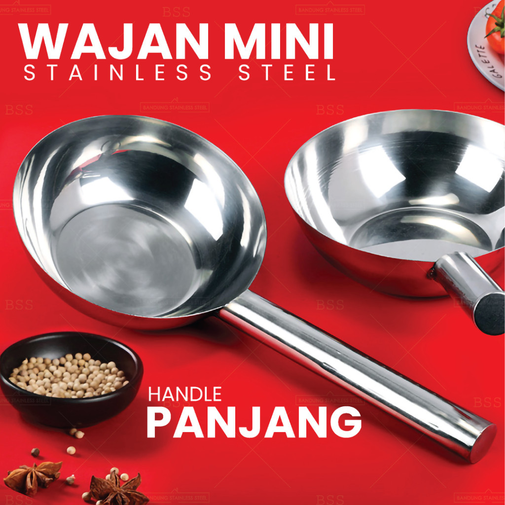 Mini Wok with One Handle Chef Wok Long Handle Stainless Steel Frying ...