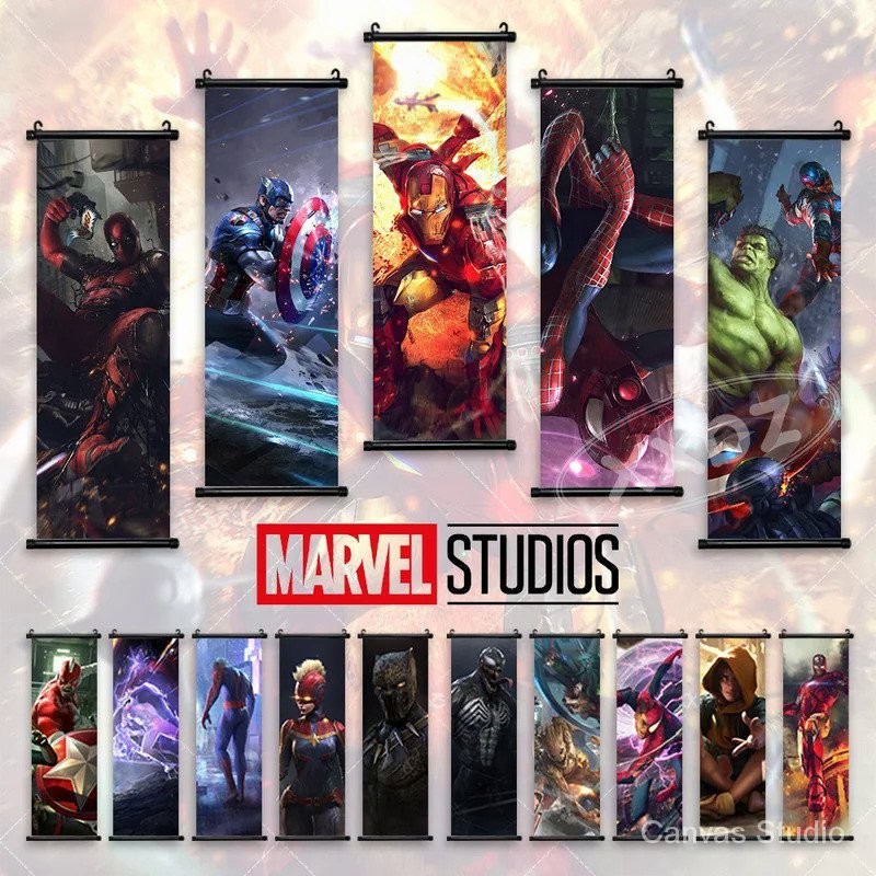 Marvel Captain America Poster Deadpool Home Decoration Spider-Man Wall ...