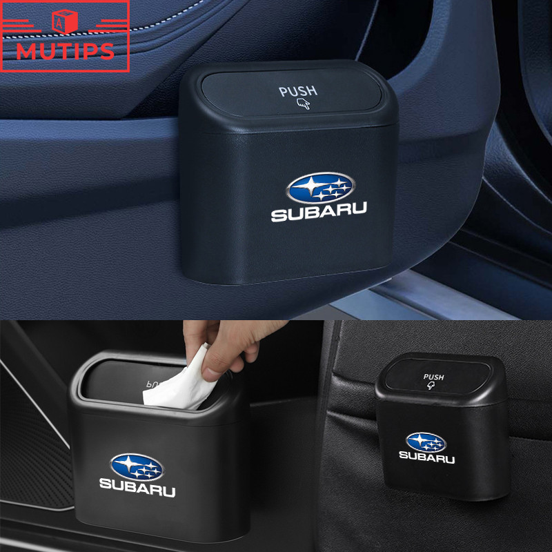 Subaru Car Mini Dustbin Box Flip Lid Dustbin Garbage Storage Hanging ...