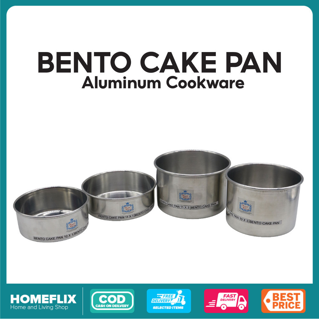 Homeflix Aluminum Bento Cake Pan 1.5x4, 1.5x4.5, 3x4, 3x.5 Royal Crown ...
