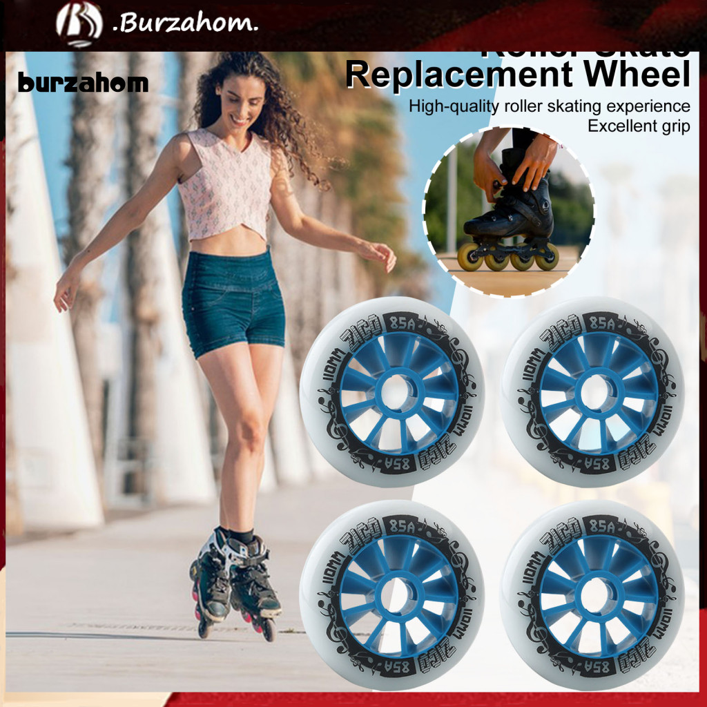 BUR_ 85a Hardness Roller Wheels Roller Skate Wheels 4 Pack Inline Skate ...
