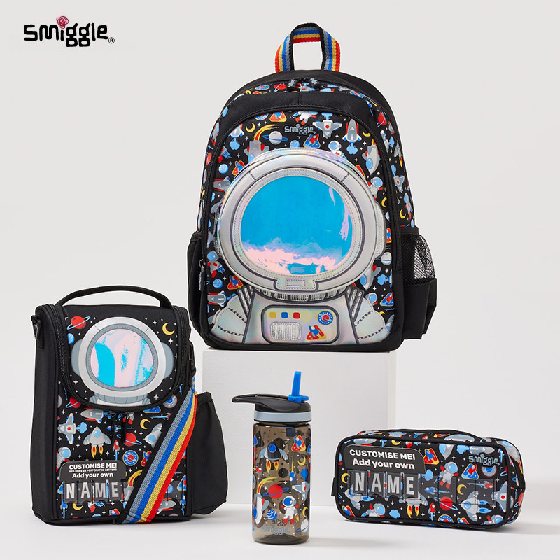 Australia smiggle Black Spaceman Medium Size Schoolbag Boy Elementary ...
