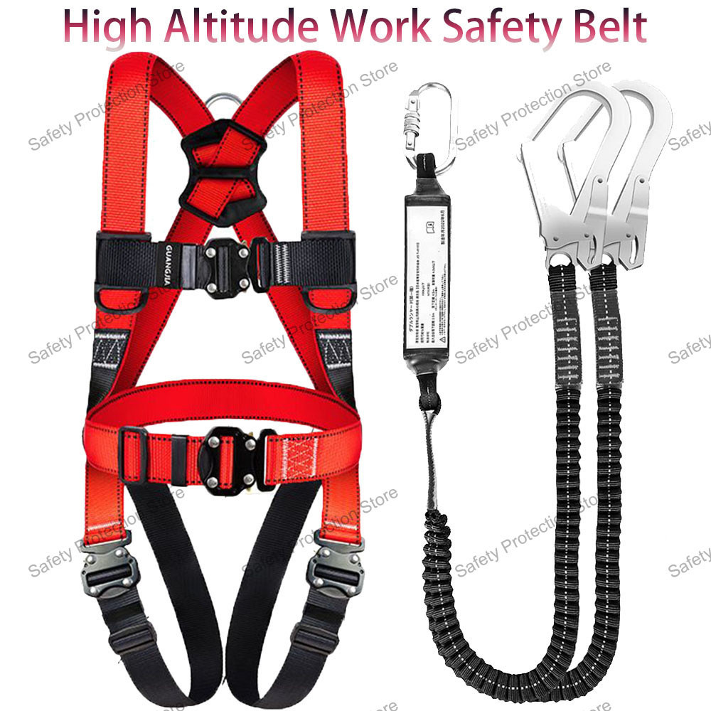Full Body High Altitude Work Safety Harness Five-point Safety Belt ...