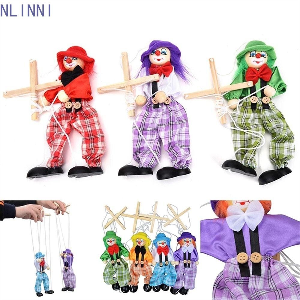 NLINNI Pull String Puppet Handmade For New Year Wooden Joint Activity ...