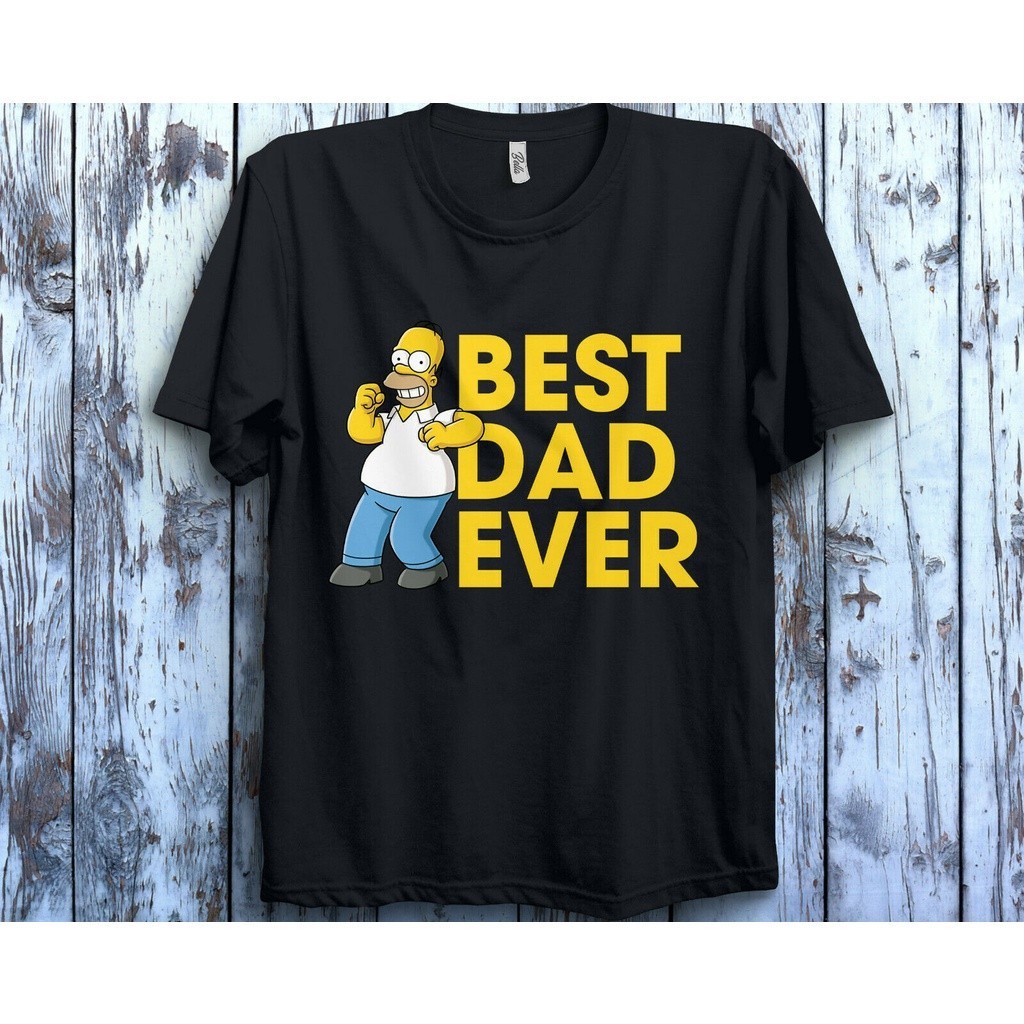 Homer Simpson Best Dad Ever Fath Printed T-Shirt | Shopee Philippines