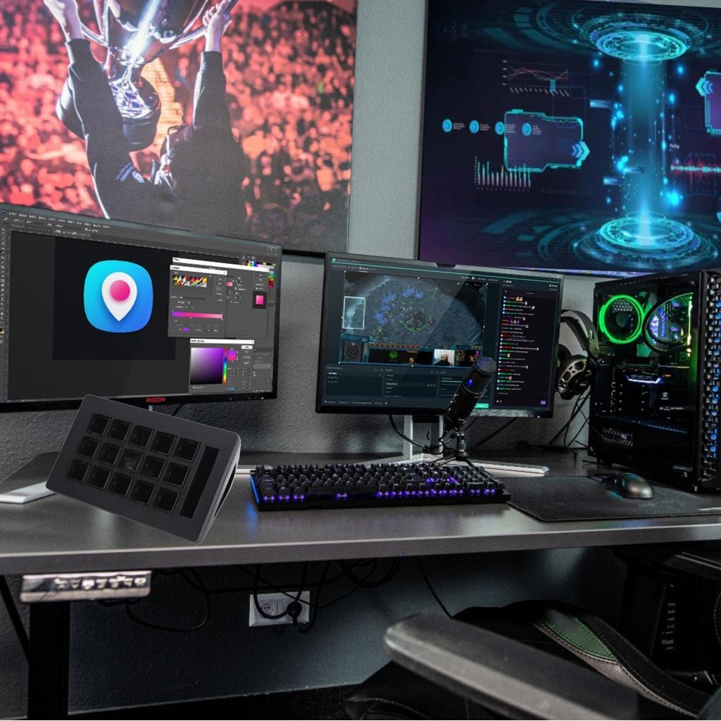 Buybybuy 15 Keys Visual Keyboard One Key Operation Comfortable ...