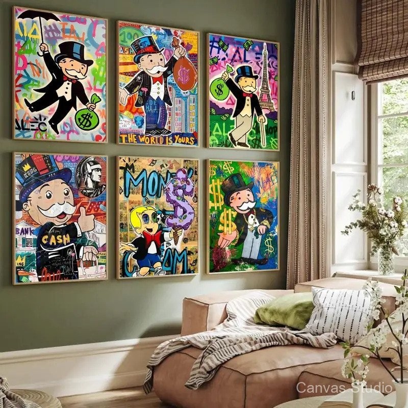 Cartoon Dollar Aalec MonopolyS Poster Posters Sticky HD Quality Wall ...