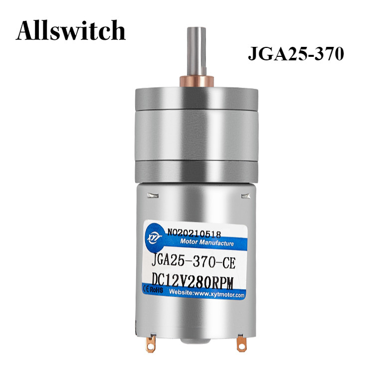 JGA25-370 Geared Motor DC Motor 6V 12V 24V Electric Gear Motor High Torque 5/10/15/30/60/100/150 ...
