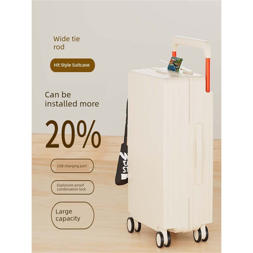 Wide Trolley Luggage New Second Generation Women Multi-Function Trolley ...