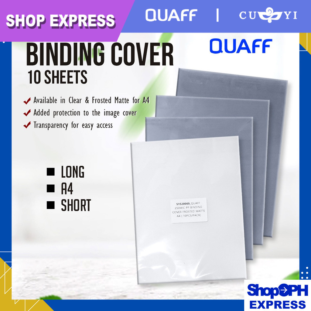 10sheet PVC Binding Cover Clear 200mic & PP Frosted Matte Binding Cover ...