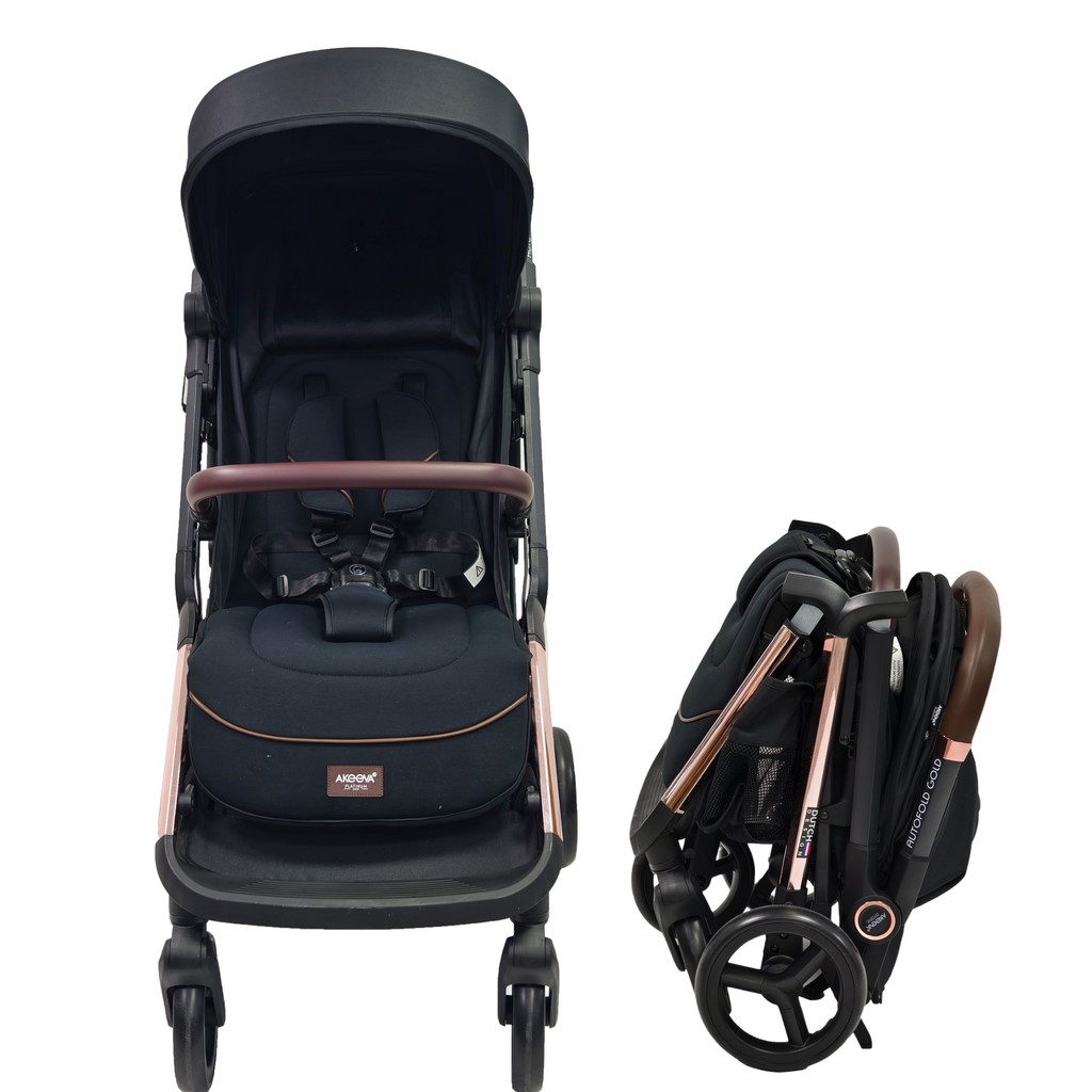 Akeeva Luxury Self-Fold Travel Stroller (Autofold Gold X) | Shopee ...
