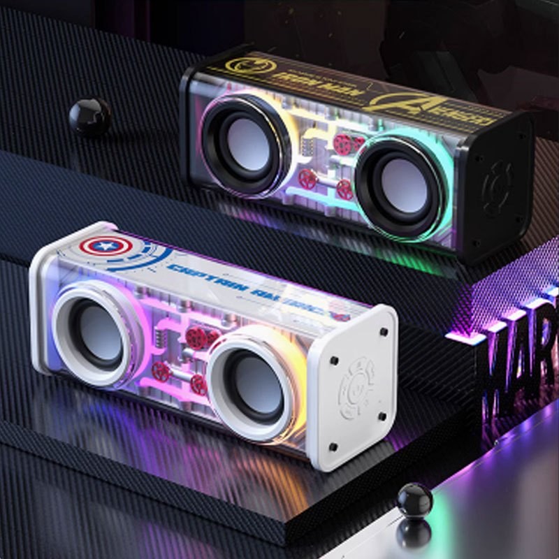 V8 transparent Mecha Bluetooth speaker, color high-power subwoofer ...