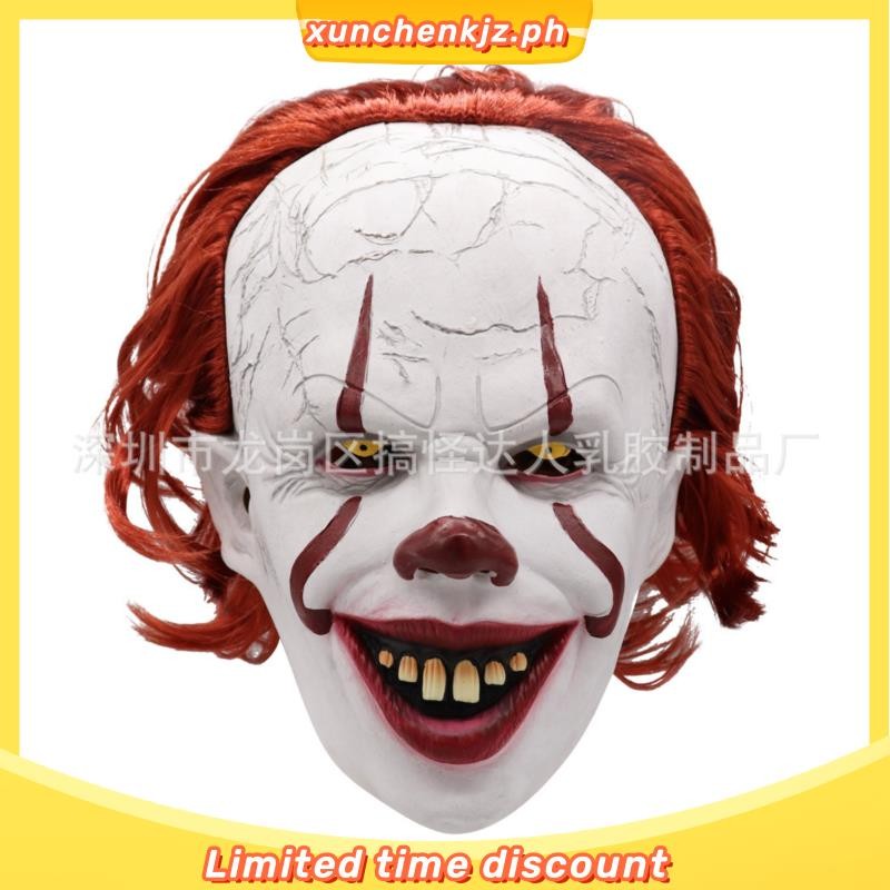 Halloween Mask Creepy Scary Clown Full Face Horror Movie Joker Costume ...
