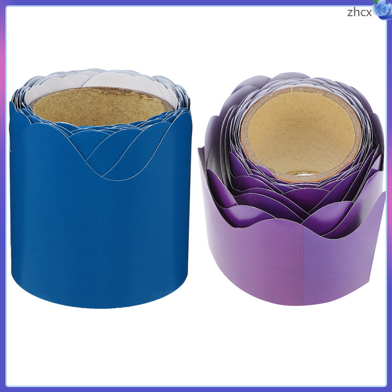 2 Rolls Iridescent Border Decorative Paper Bulletin Board Decorations ...