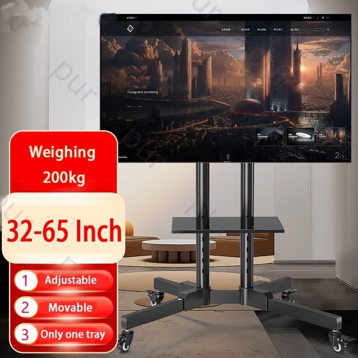 32-65 Inch TV Stand with Bracket Free Standing Adjustable Universal ...