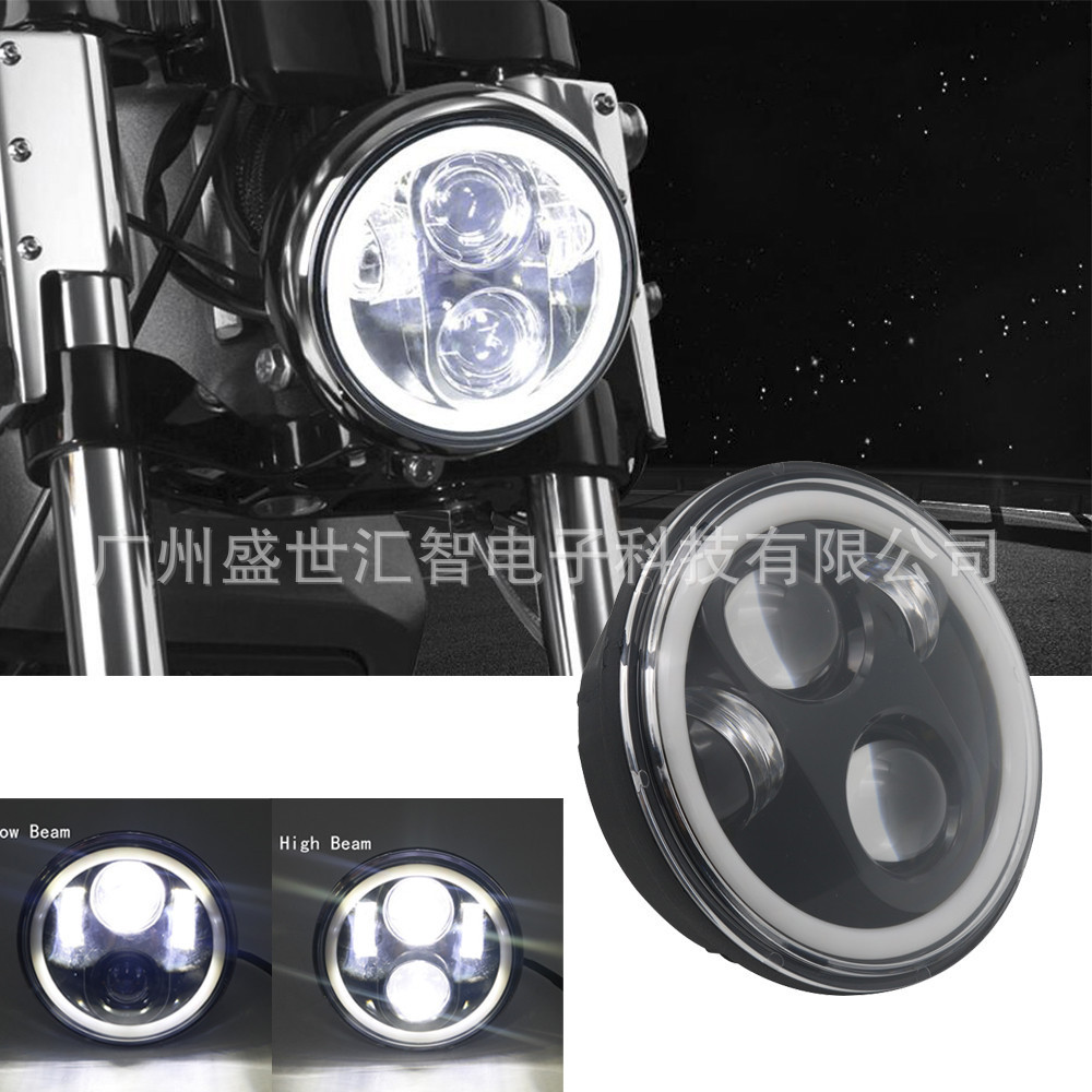 Universal LED Angel Eye Headlight for Modified CG Motorcycles, Retrofit ...