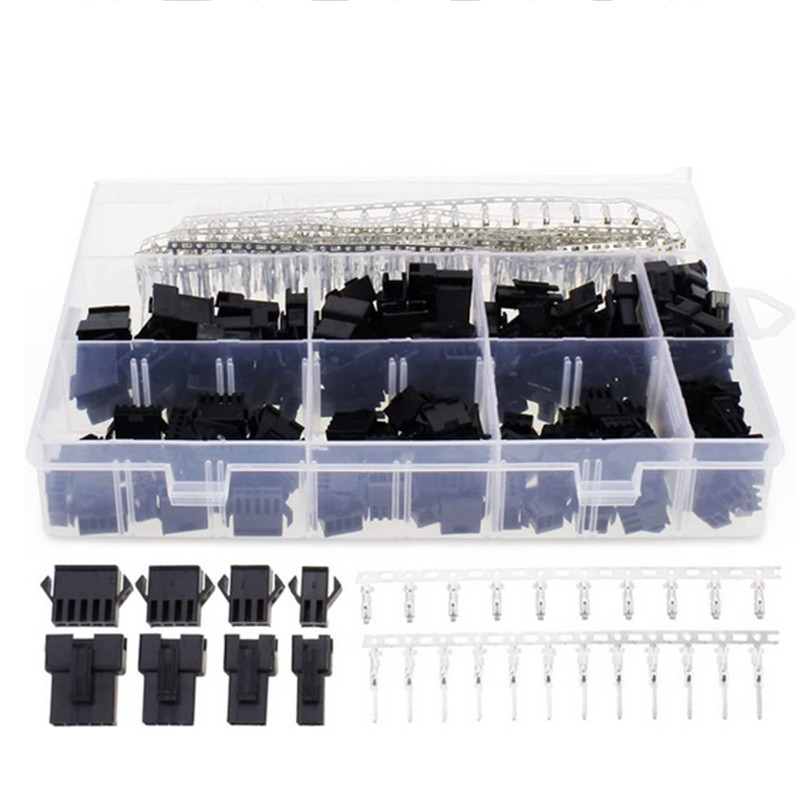560Pcs SM2.54 Kits 2.54mm Pitch JST SM Connector 2 3 4 5 Pin Male/ Female Housing Plug Connector ...
