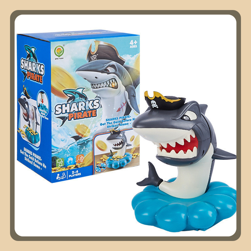 Pirate Shark Explosion Take Gold Coin Tabletop Game Children Spoof ...