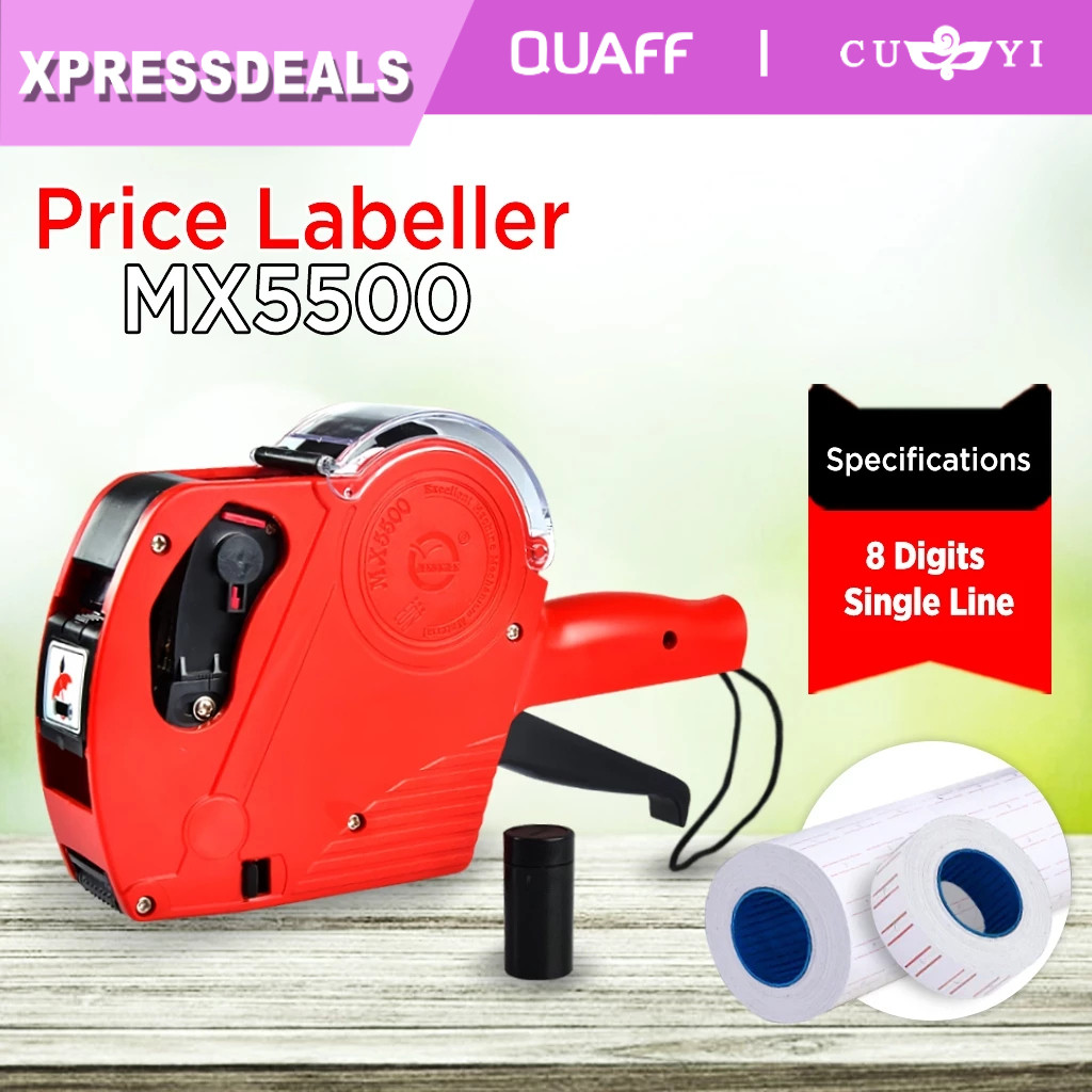 Price Tag Gun MX-5500 8-Digit Price Tagger Price Tag Labeller Price Tag ...