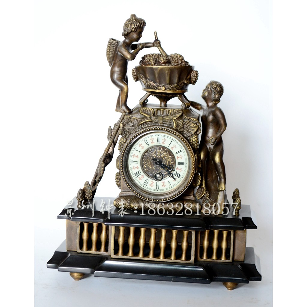 Clock Classical Mechanical Clock Western Style Figurine Table Clock ...