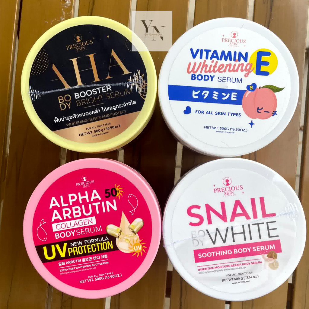 Precious Skin Vit. E AHA Snail White Alpha arbutin Whitening Body Serum ...