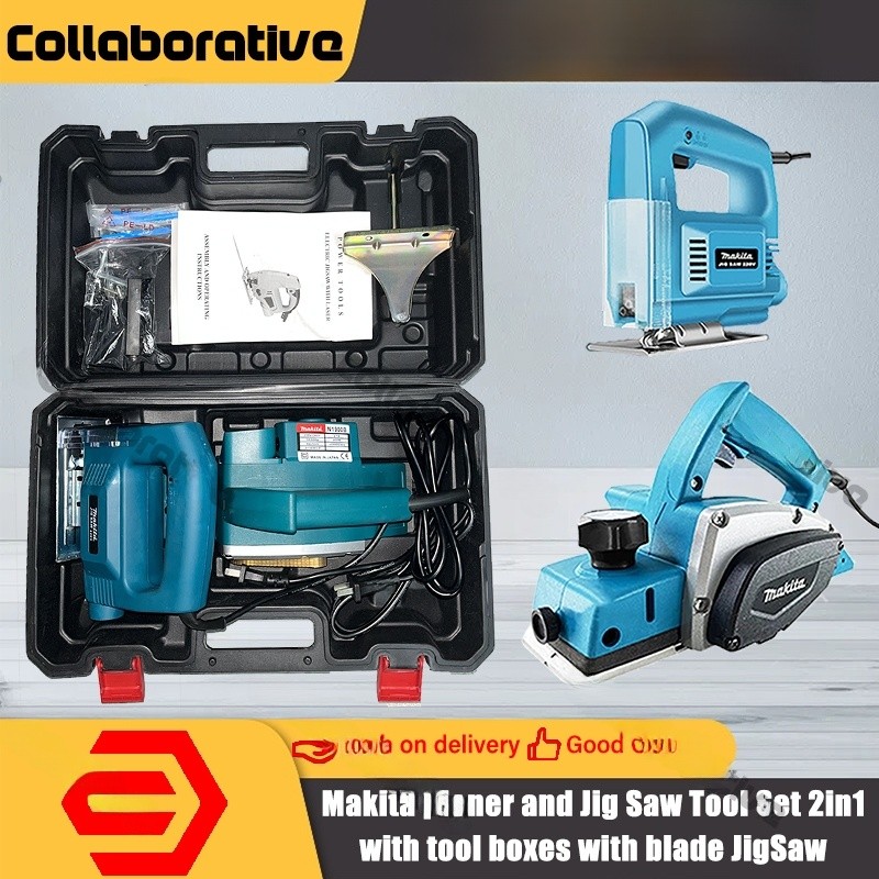 Makita planer and Jig Saw Tool Set 2in1 with tool boxes with blade ...