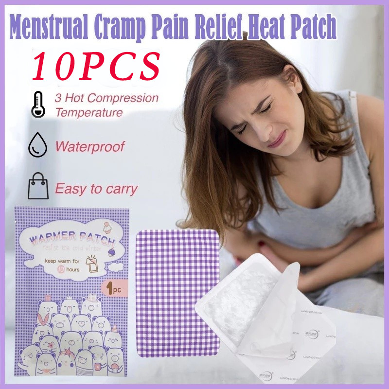 HOT 10pcs Menstrual Cramp Relief Heat Patches - Self-Heating Adhesive ...
